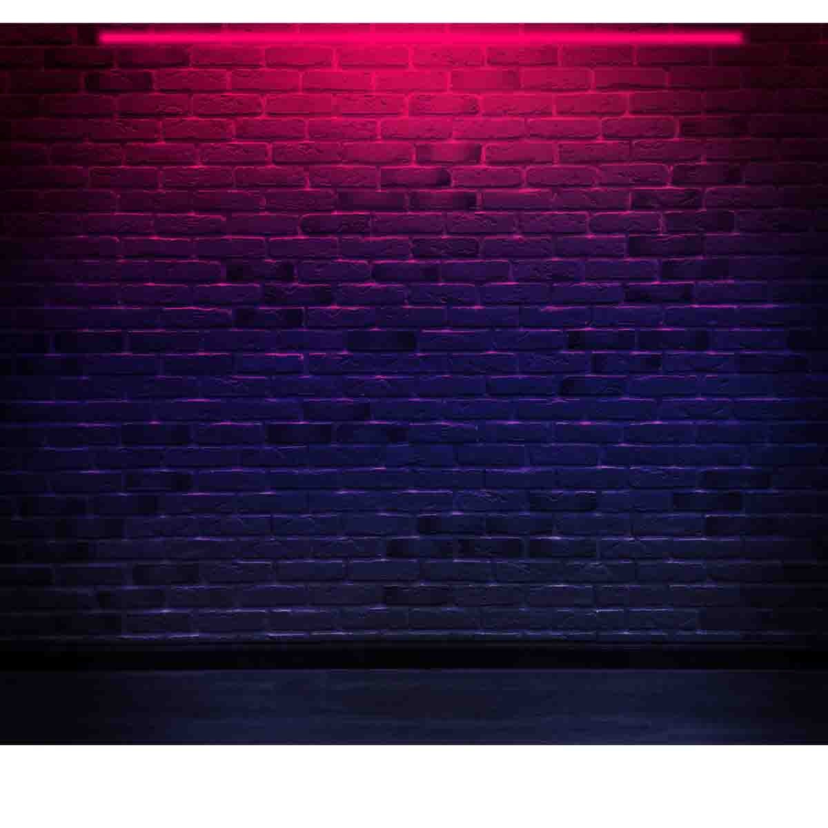 Brick Wall With Pink Neon Light Wallpaper Teen Girl Bedroom - Etsy