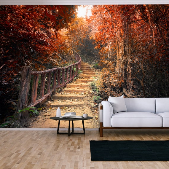 Fantasy Forest in Autumn Surreal Colors. Road Pathway Through - Etsy