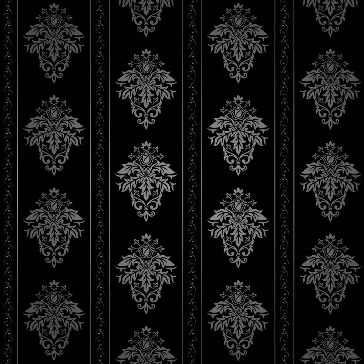 Seamless Gothic Ornamental Wallpaper, Floral Pattern Wallpaper Dining ...
