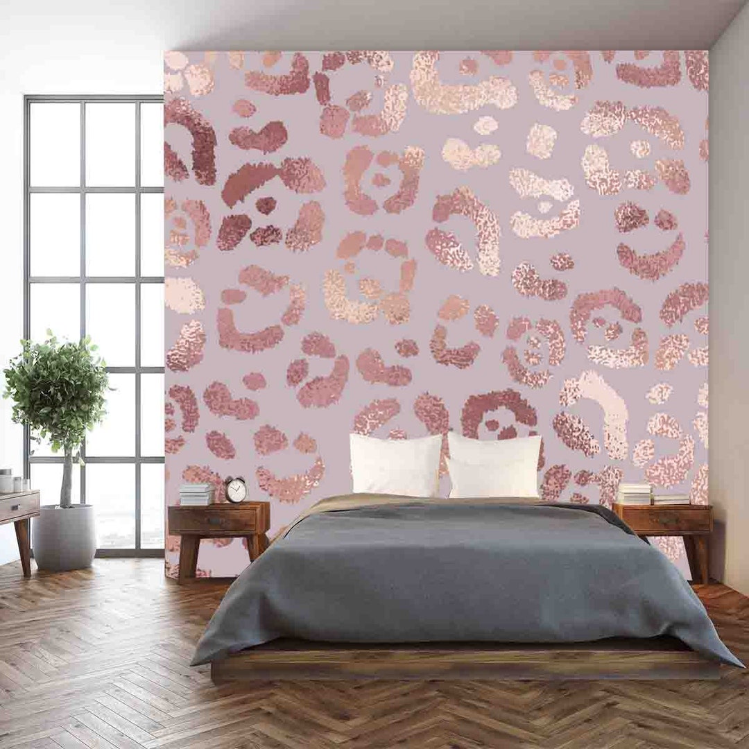 Leopard Skin, Rose Gold. Elegant Texture With Foil Effect Wallpaper ...