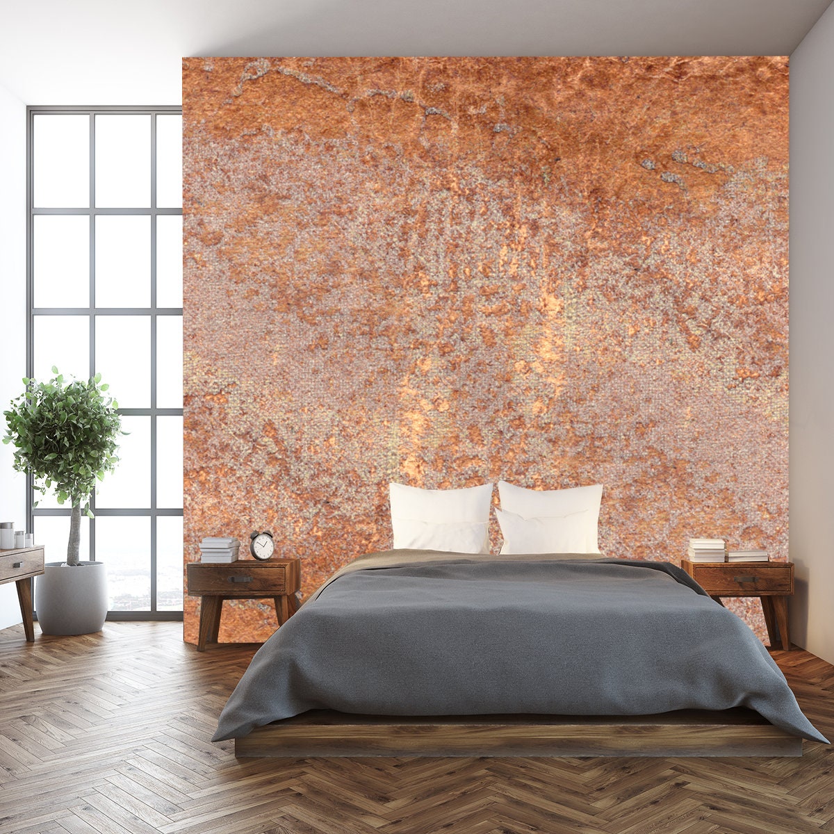 Gold and Copper Old Paper Background Wallpaper Bedroom Mural - Etsy