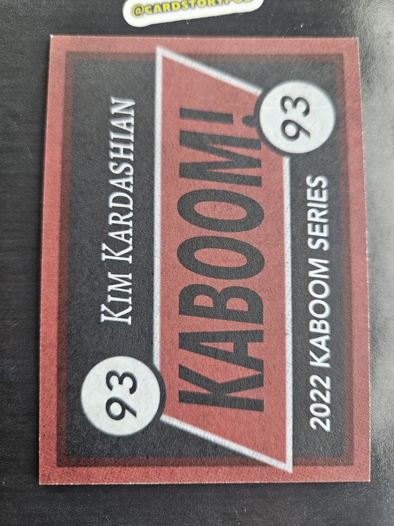 2022 Kim Kardashian Custom Kaboom Collectors Card - Etsy