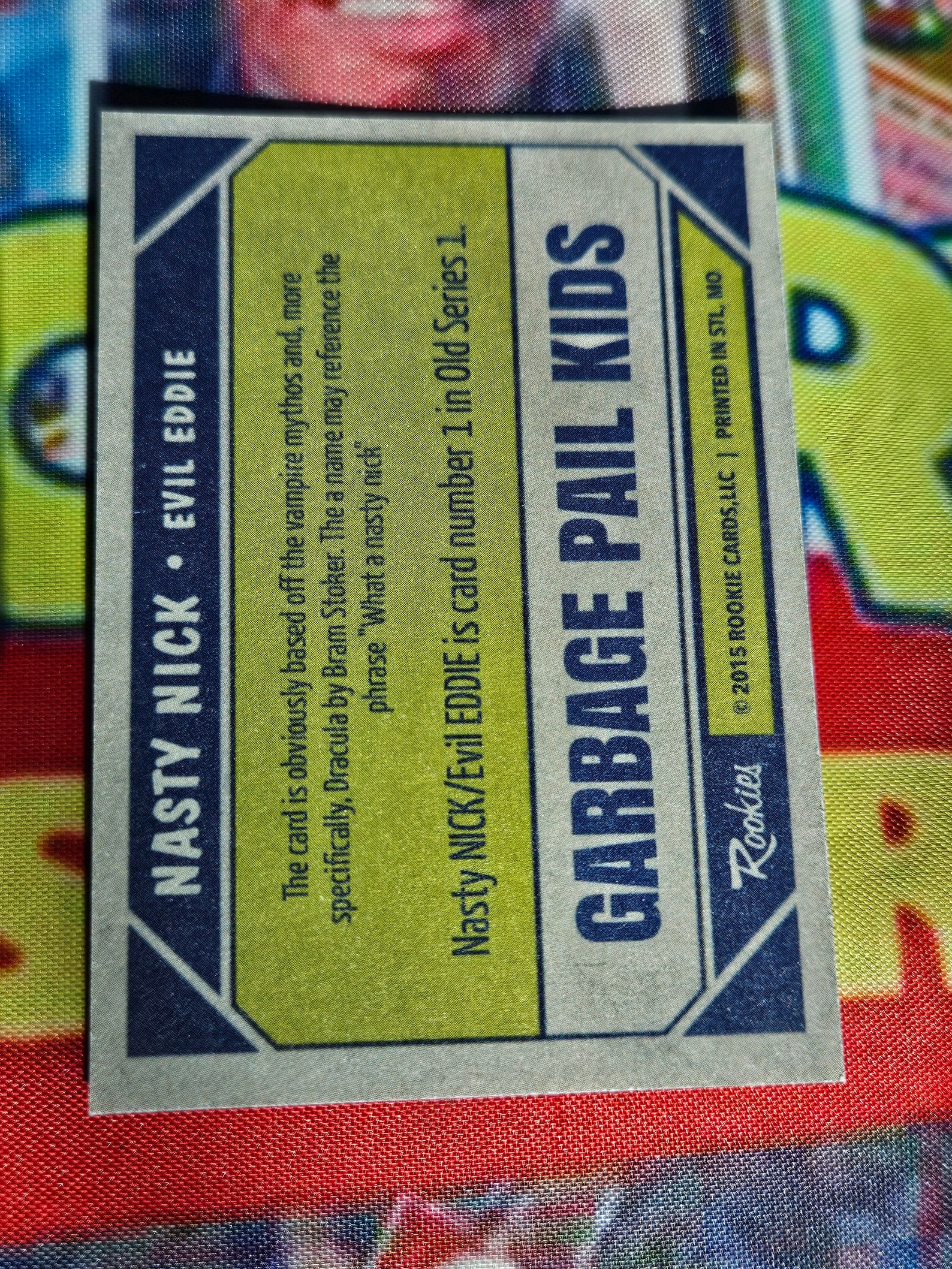 1985 Style Donruss Kaboom Nasty Nick Evil Eddie ACEO Custom Card Gpk ...