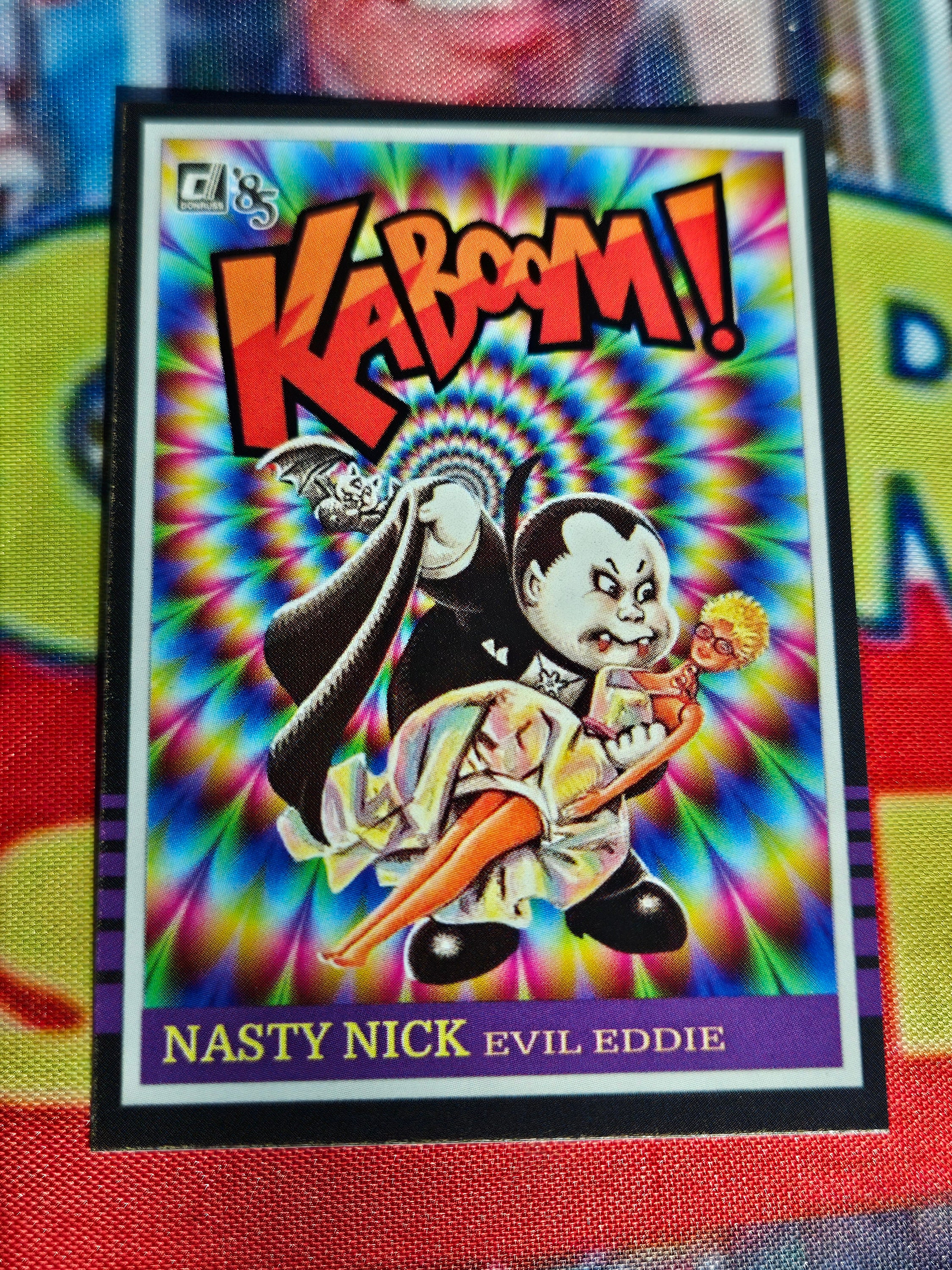 1985 Style Donruss Kaboom Nasty Nick Evil Eddie ACEO Custom Card Gpk ...