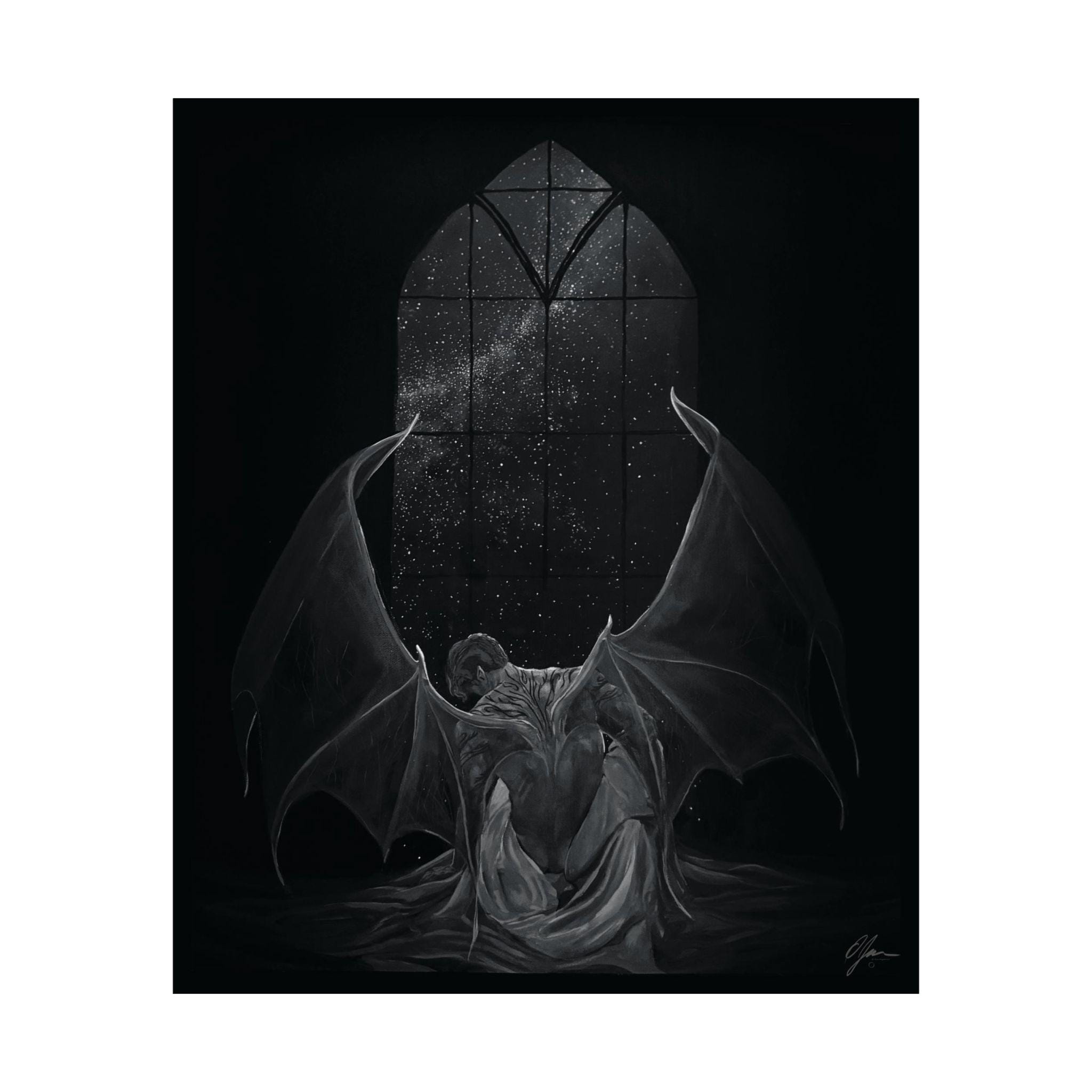 Rhysand Art Print: High Lord, Acotar Fantasy, Black and White Giclee - Etsy