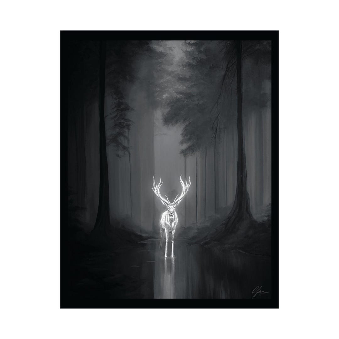 White Stag Fine Art Print: Stoic Fantasy Scene - Etsy