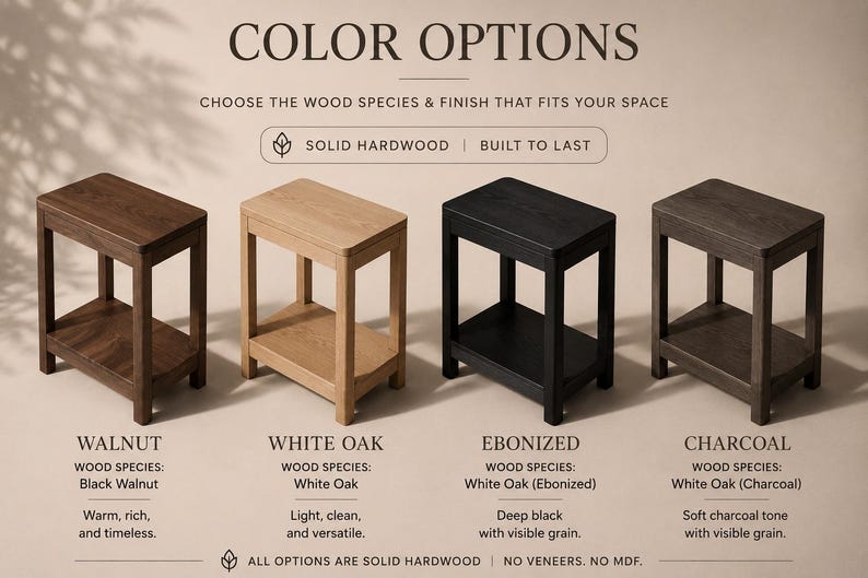 Black Walnut Side Table, Sopris Side Table, Solid Wood End Table ...