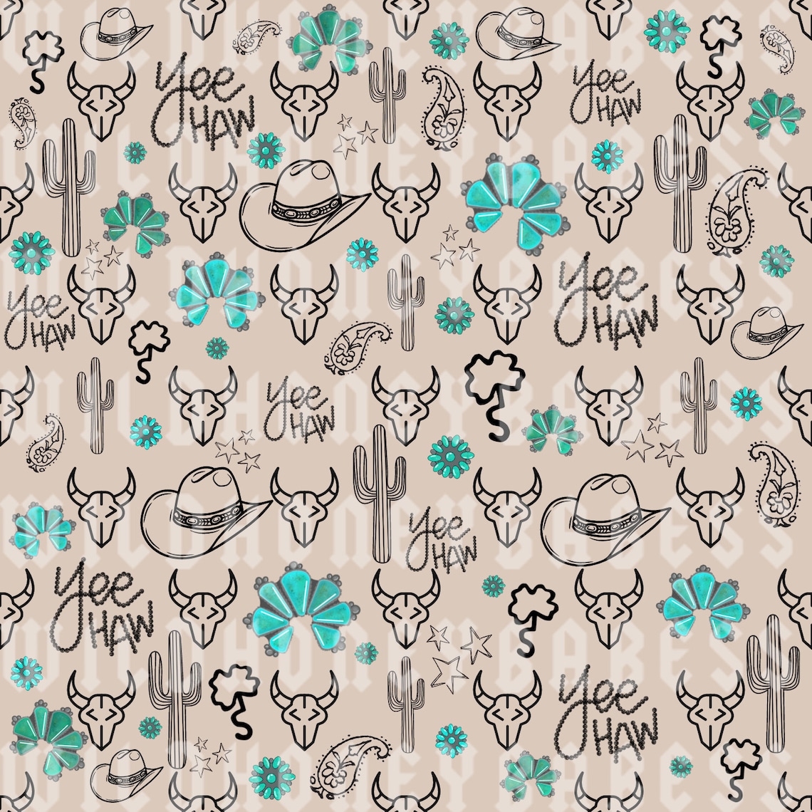 Western Seamless Png Western Png Western Fabric Png Punchy - Etsy