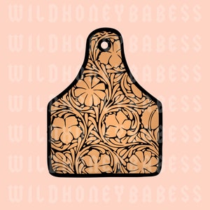 Tooled Leather Cattle Tag Png BUNDLE, Tooled Leather Ear Tag Png ...