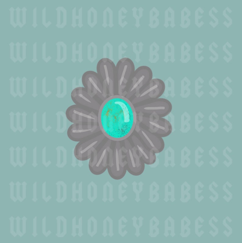 Turquoise Concho Png Concho Png Western Png Navajo Jewelry - Etsy