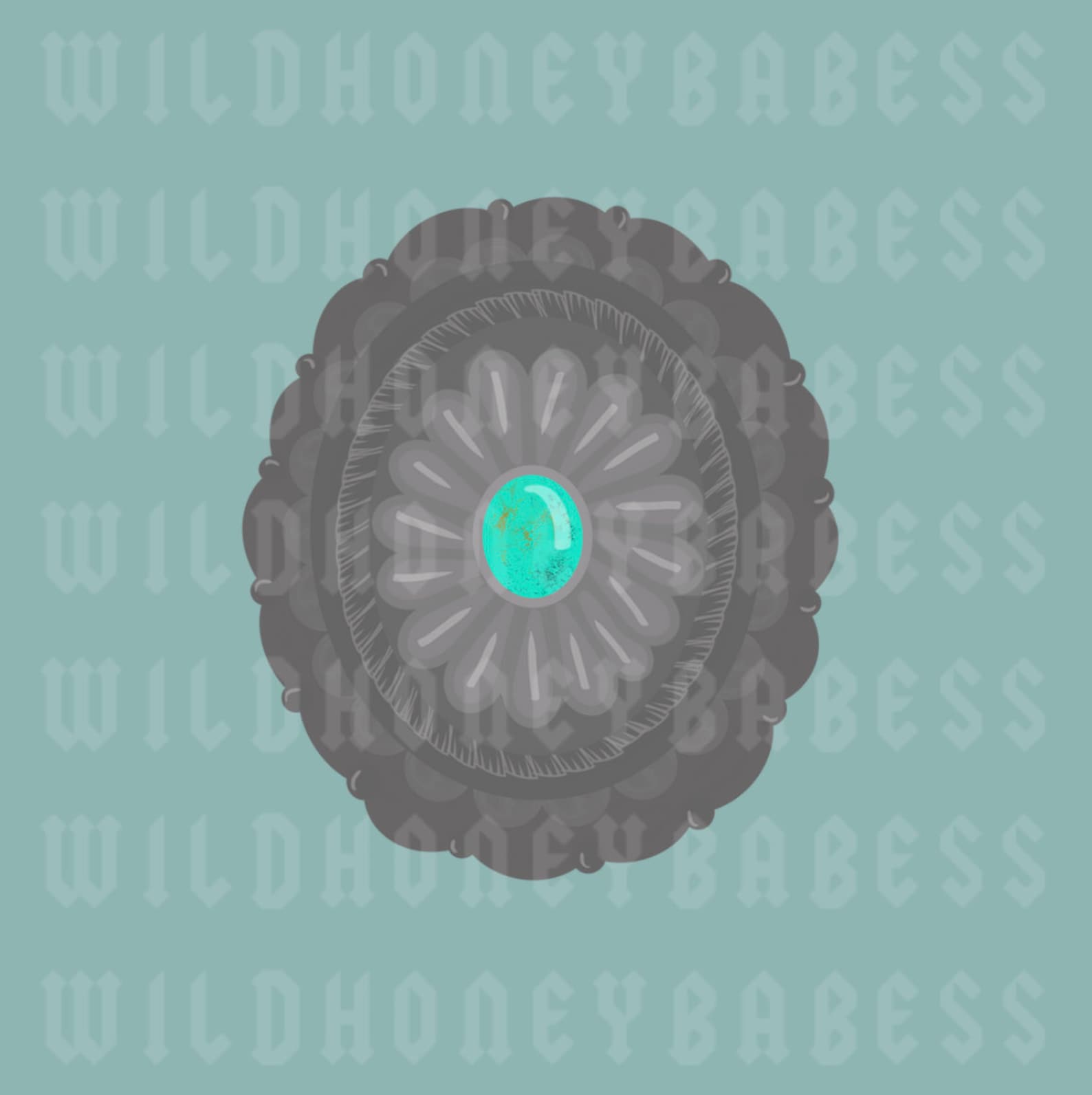 Turquoise Concho Png Concho Png Western Png Navajo Jewelry - Etsy