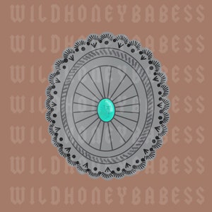 Concho Png, Turquoise Concho Png, Western Png, Boujee Western Png ...
