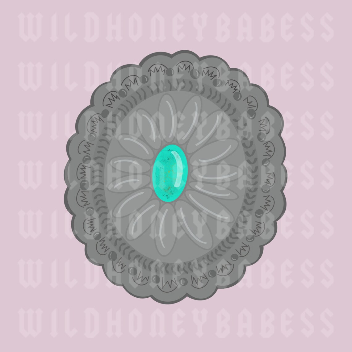 Turquoise Stone Concho Png Concho Png Navajo Png Western - Etsy