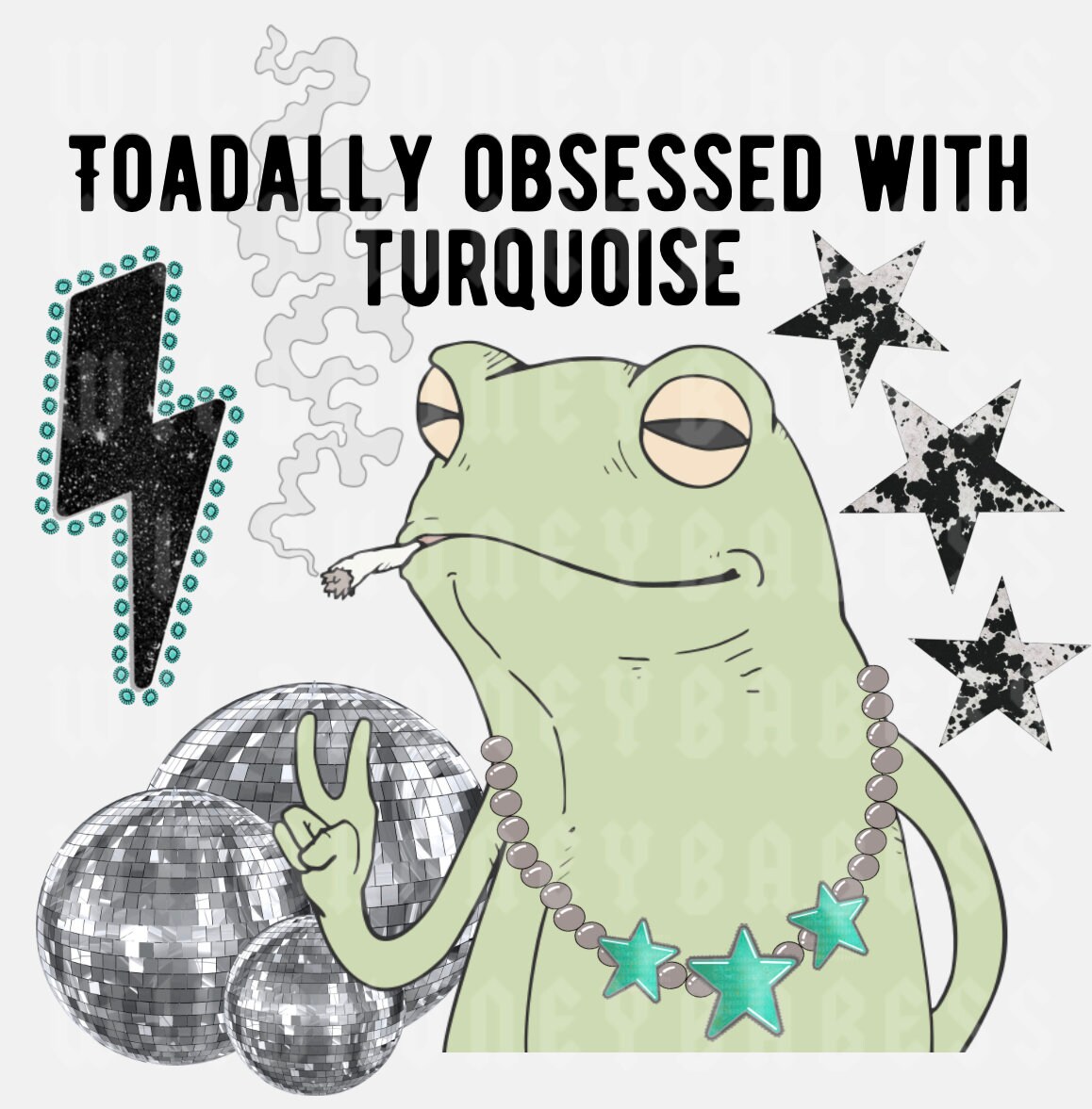 Toadally Obsessed With Turquoise Png, Frog Png, Western Png, Western ...