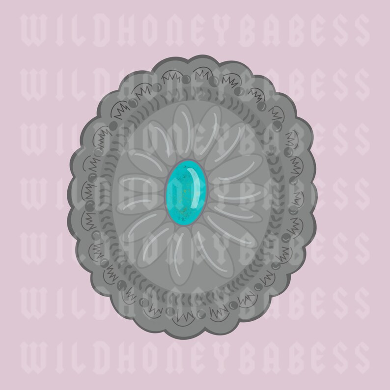 Turquoise Stone Concho Png, Concho Png, Navajo Png, Western Png, Boujee ...