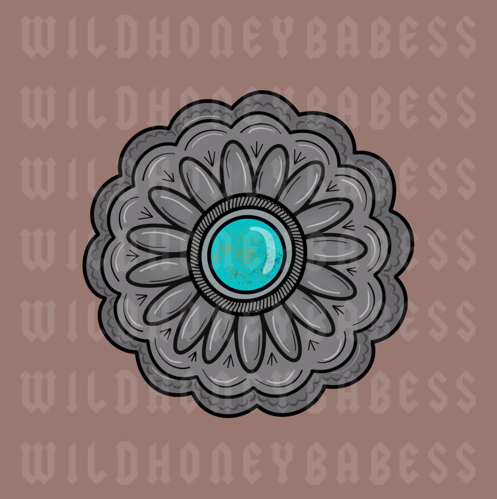 Turquoise Concho Png, Turquoise Png, Concho Png, Western Png, Boujee ...