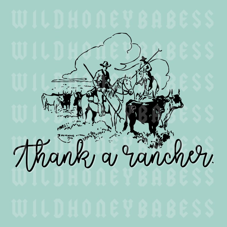 Thank A Rancher Png Bundle Rancher Png Cowboy Png Punchy - Etsy