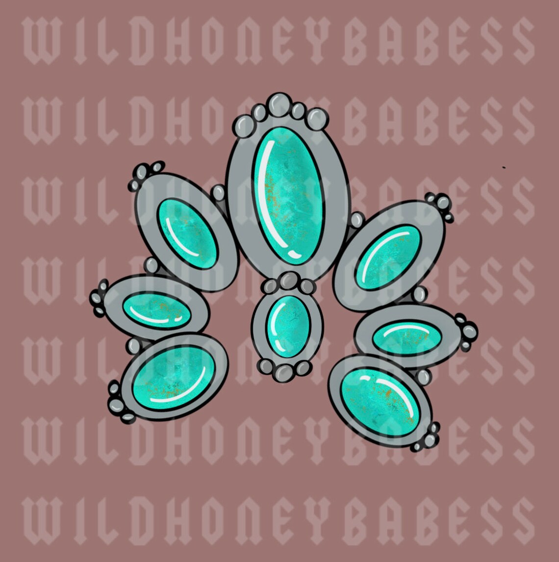 Turquoise Squash Blossom Png Turquoise Stone Png Turquoise - Etsy