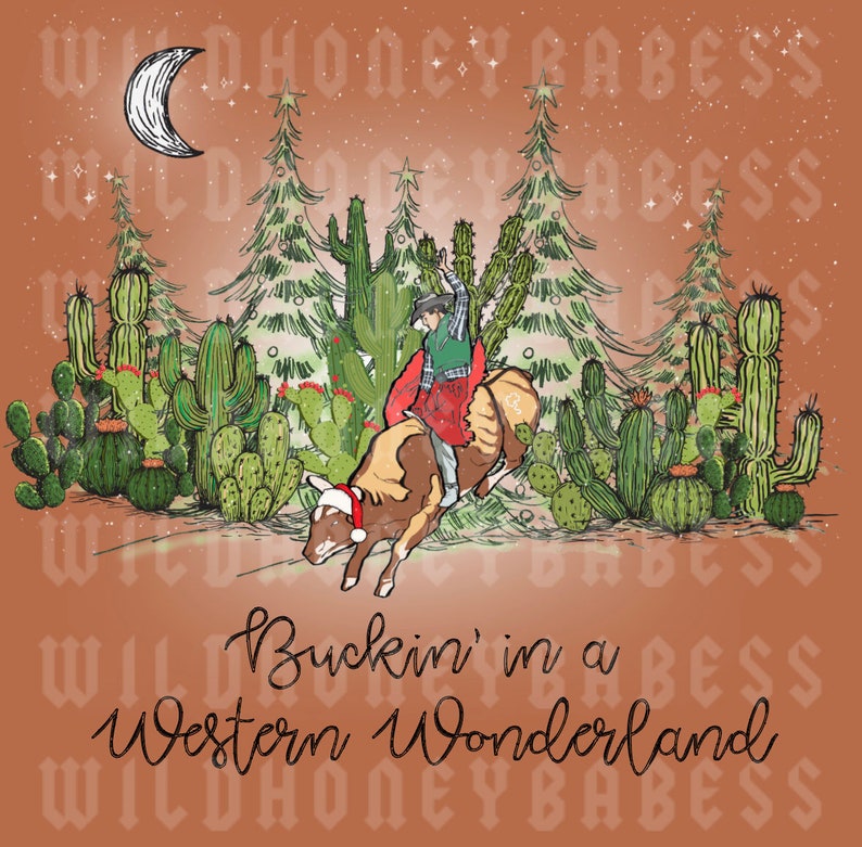 Western Wonderland Png Buckin Christmas Png Western - Etsy