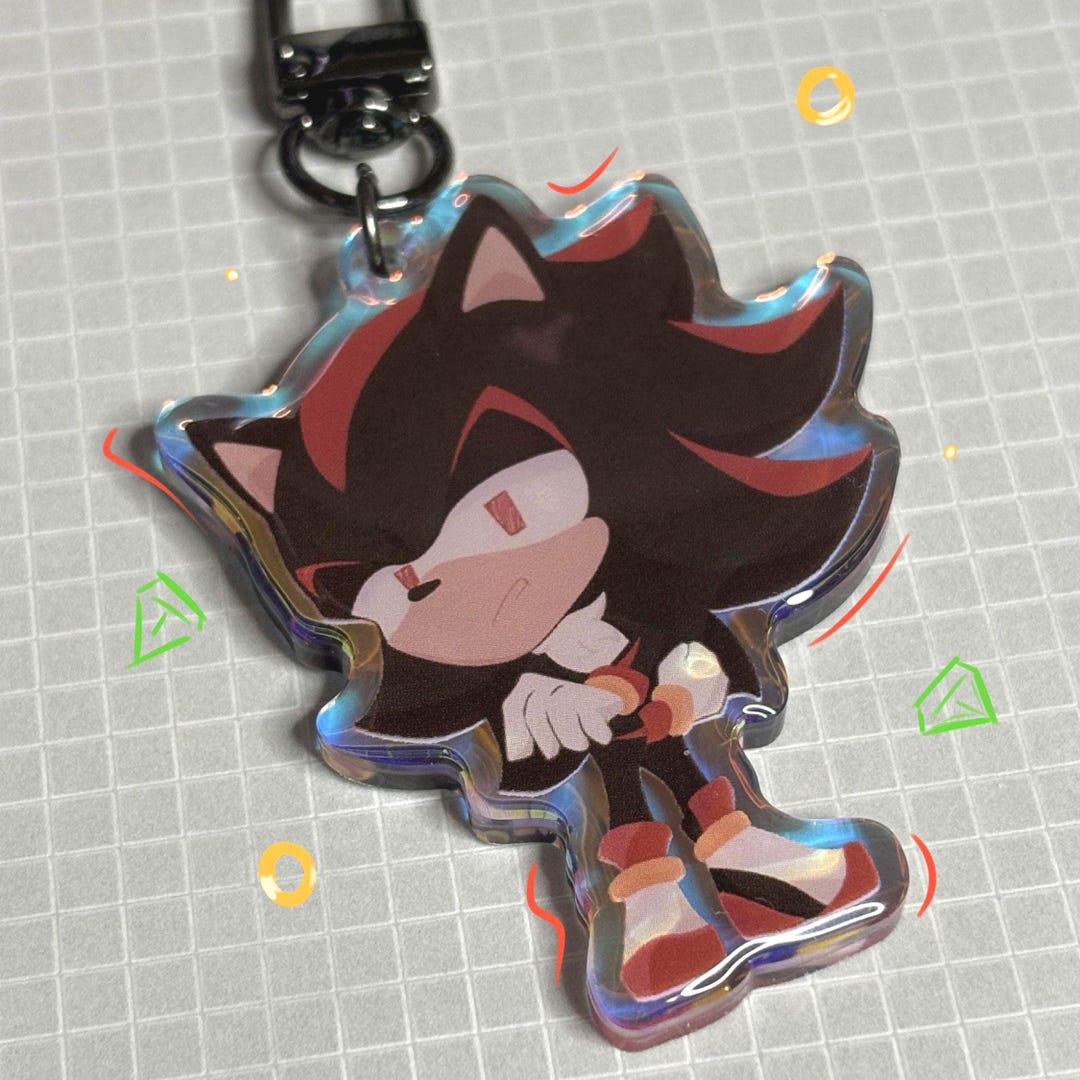 Shadow the Hedgehog Keychain - Etsy