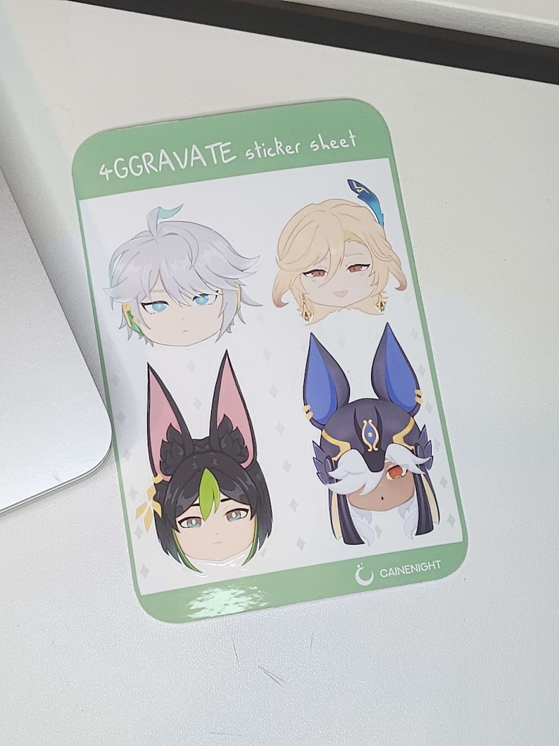 4GGRAVATE Cyno, Tighnari, Alhaitham, Kaveh Sticker genshin Impact - Etsy