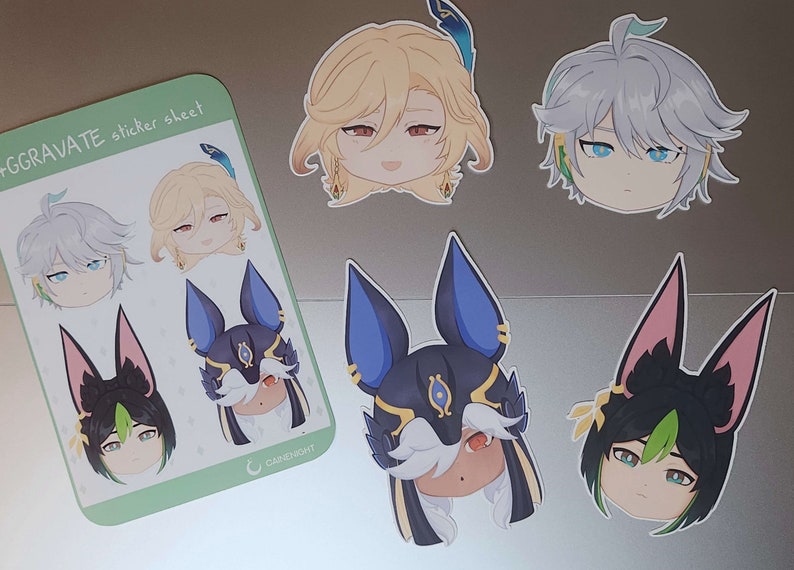 4GGRAVATE Cyno, Tighnari, Alhaitham, Kaveh Sticker genshin Impact - Etsy