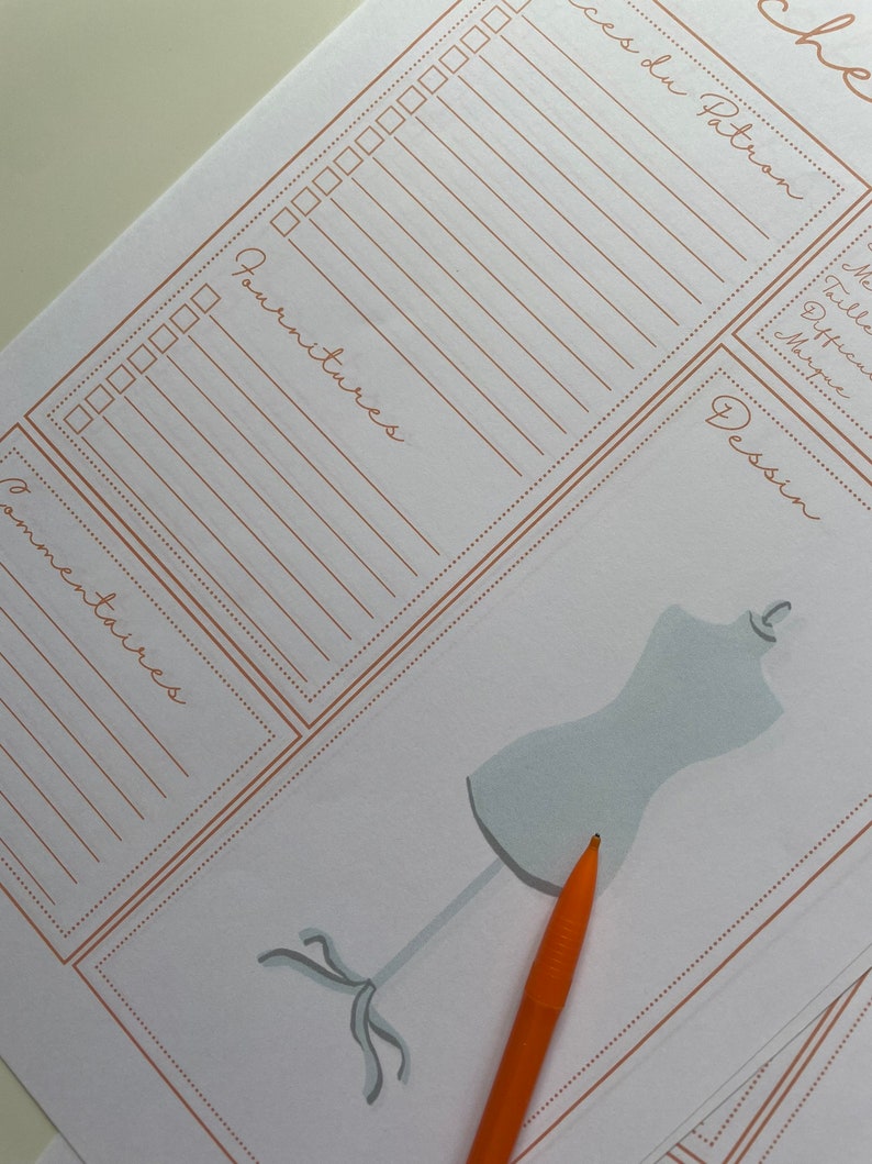 Pack 3 Downloadable Sheets: 2 Pattern Sheets (mannequin and Silhouette ...