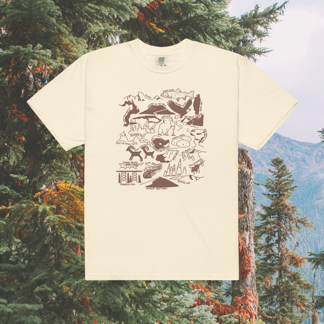 Idaho Nature Checklist T-shirt: Comfort Colors Souvenir Tee - Etsy
