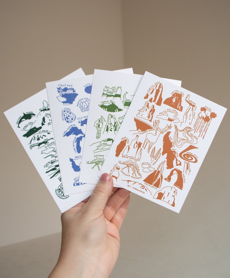 New York Nature Checklist Postcard Print Art - Single or Packs - Etsy