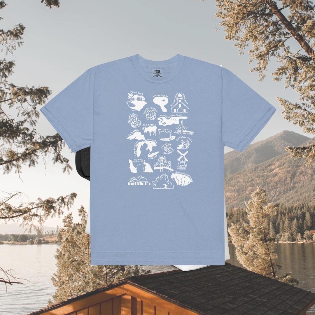 Michigan Nature Checklist T-shirt: Souvenir Comfort Colors Tee - Etsy