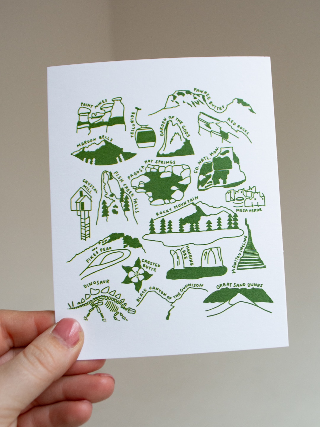 Colorado Nature Checklist Postcard Print Art - Single or Packs - Etsy