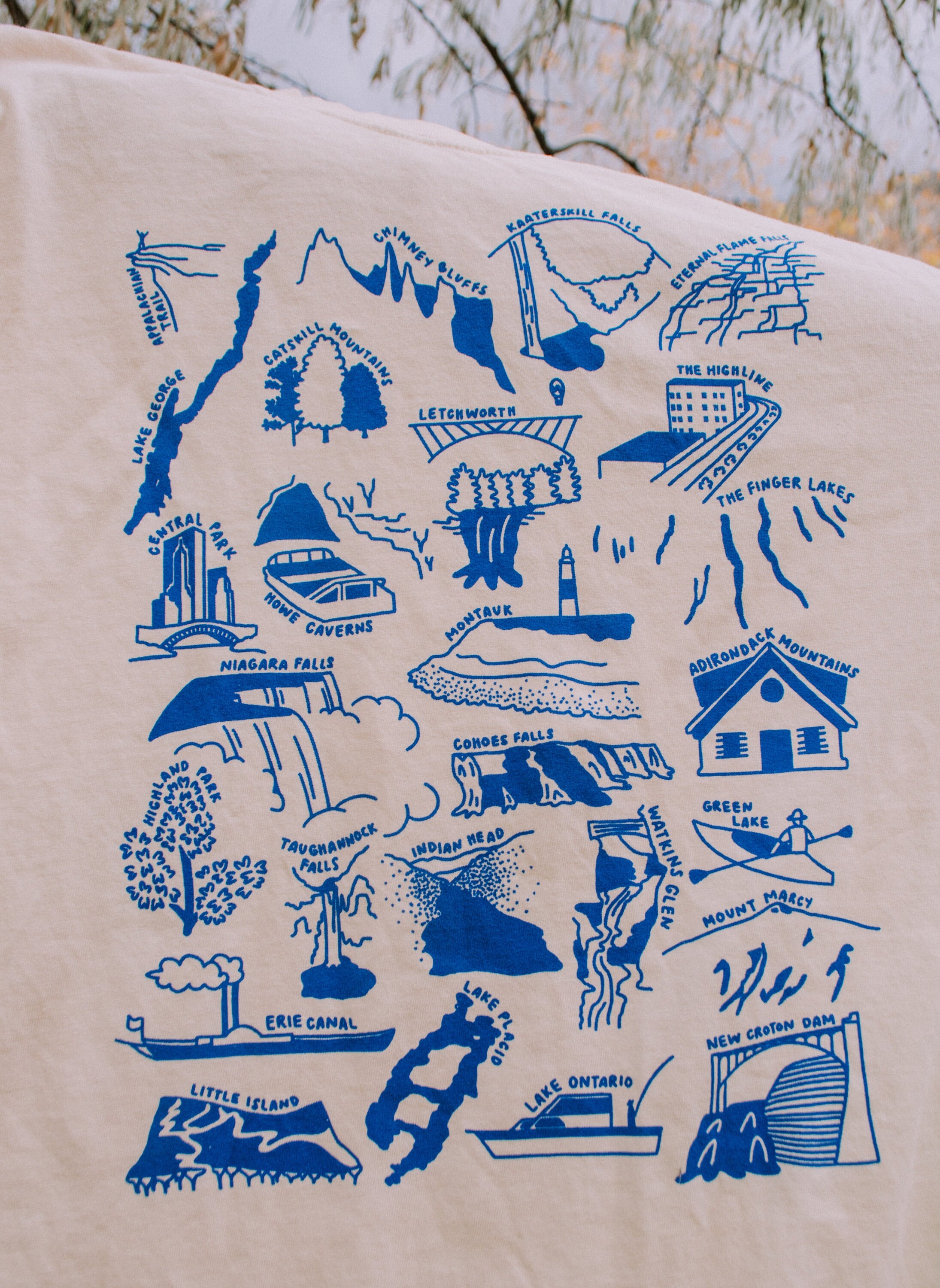 New York Nature Checklist T-shirt Adirondacks Ithaca Upstate - Etsy