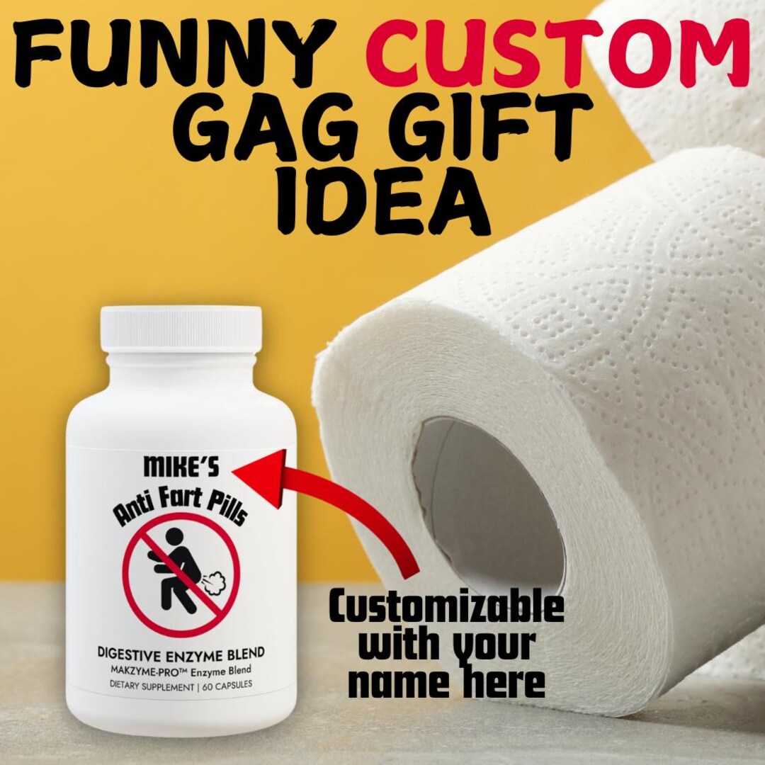 Funny Gag Gift Idea for Smelly Fart Monster, Anti Fart Pills Digestive ...