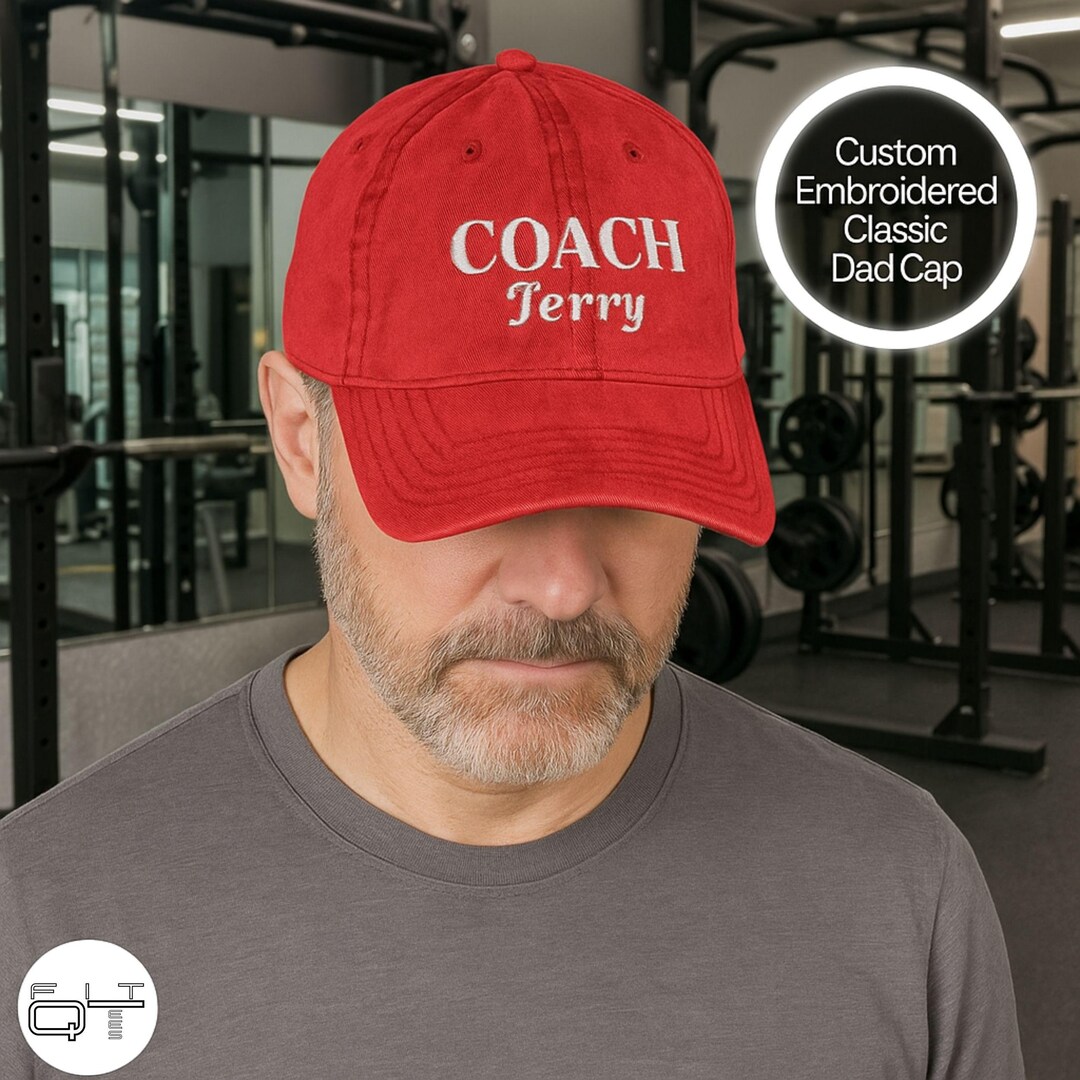 Customizable Coach Hat - Embroidered Gym & Crossfit Trainer Cap ...