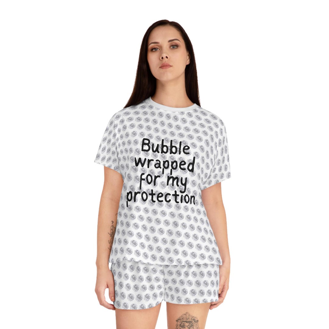 Funny Gag Gift Idea for Her, Bubble Wrapped Women's Short Pajama Set ...