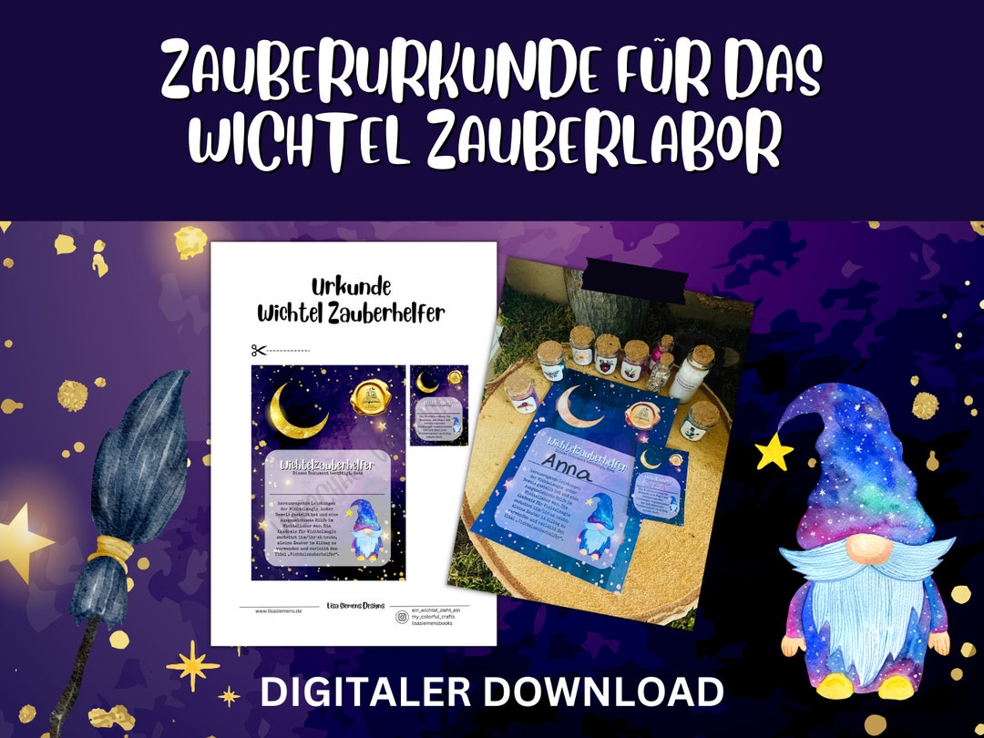 Wichtel Magic Helper and Wichtel Magician Certificate for Your Child ...