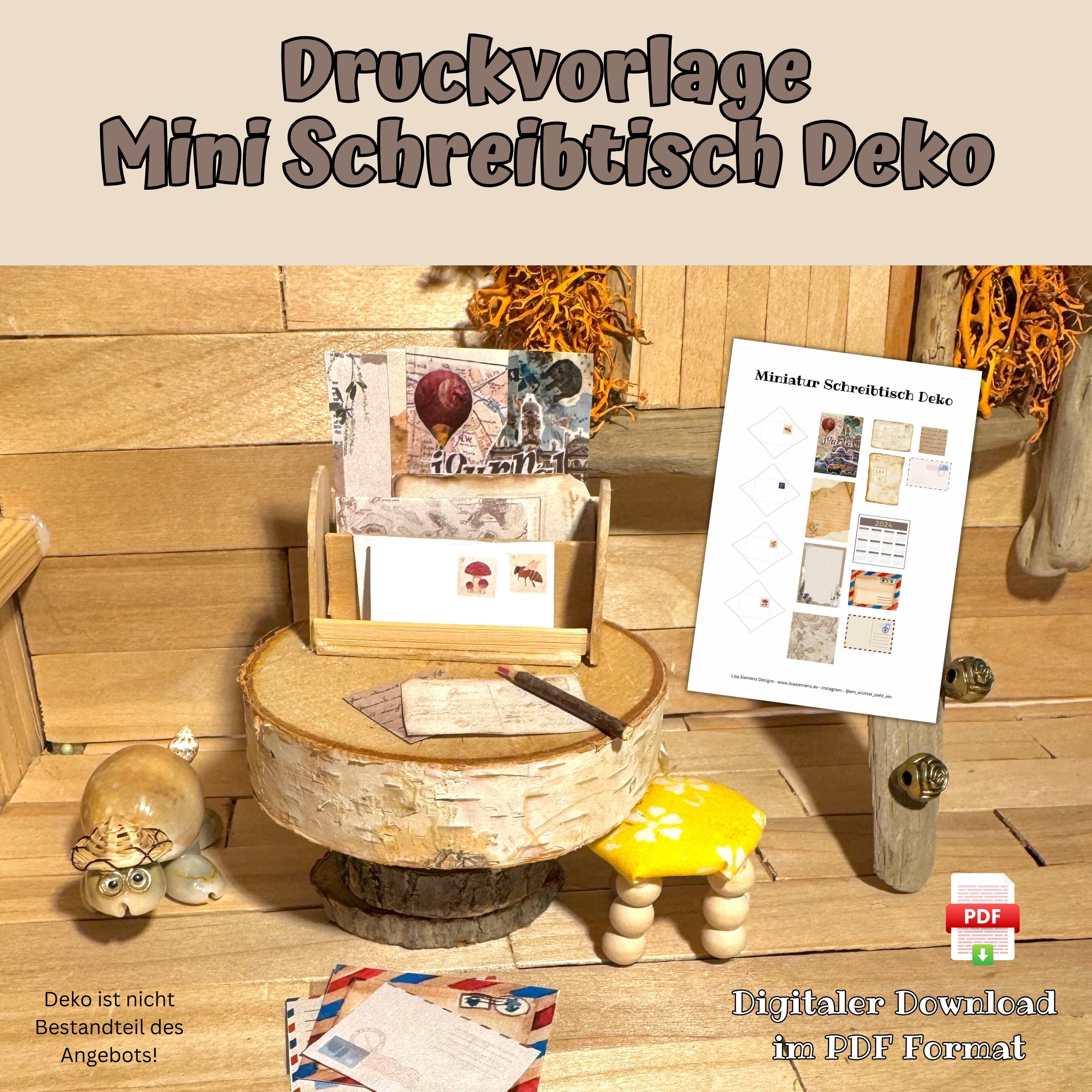 Miniature Decoration to Print Out for the Gnome, the Gnome Door or the ...