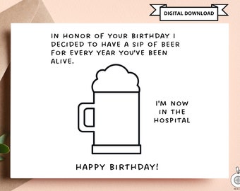 Dry Humor Birthday Card - Etsy