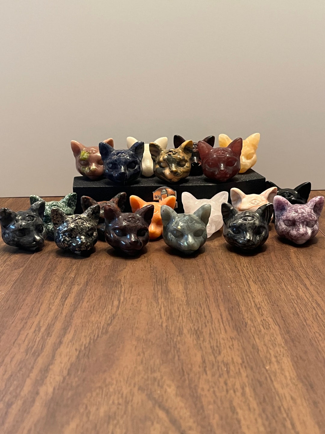 Crystal Cat Heads With Third Eye - Etsy