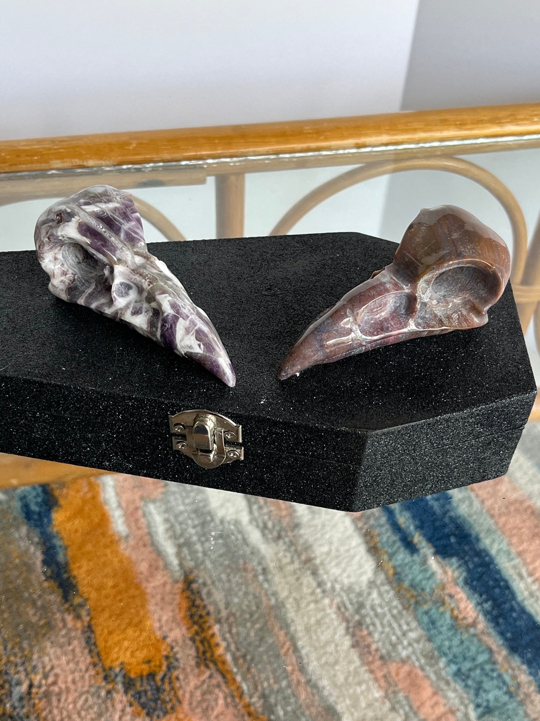 Large Raven Crow Skull Crystal Carving 4 Inch - Etsy