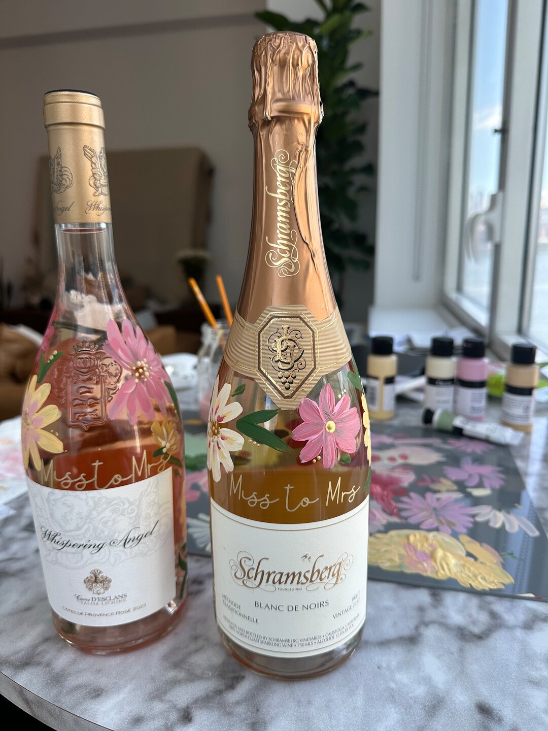 Custom Hand-painted Bottles - Etsy