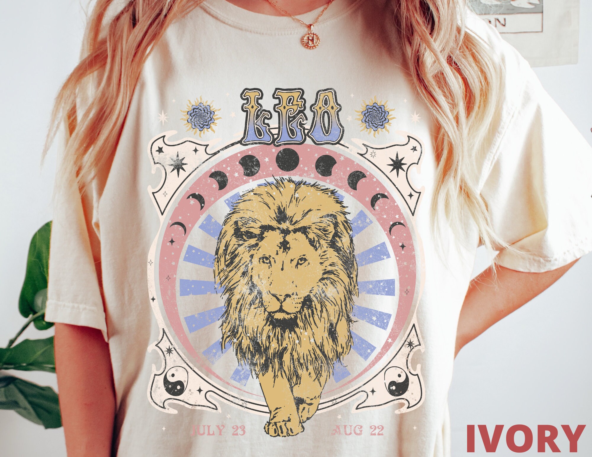 Zodiac Leo Vintage Inspired Comfort Colors Tee, Celestial Leo Tee sold ...