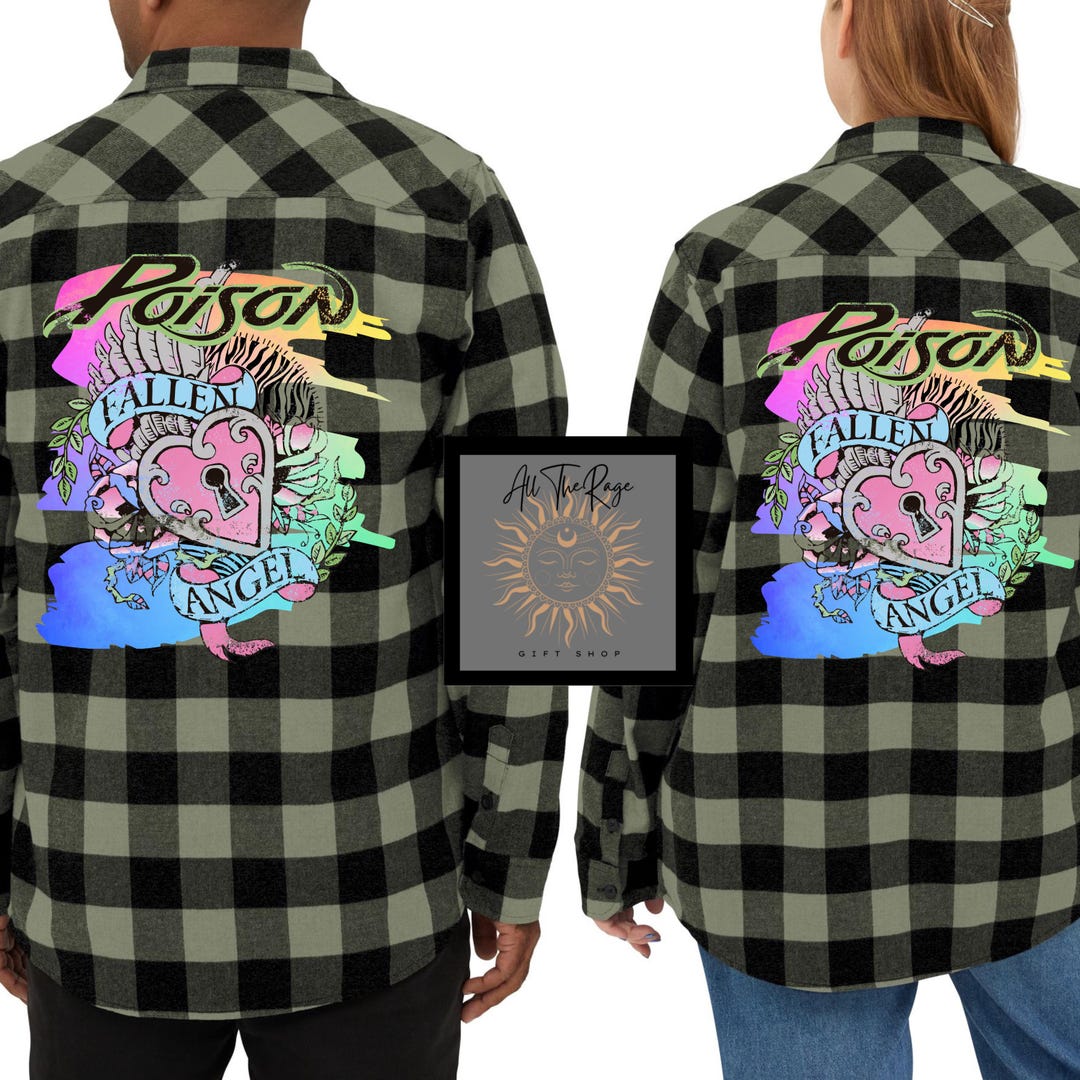 Poison Rocker Unisex Flannel Shirt 80s Rock Poison Concert Hippie ...