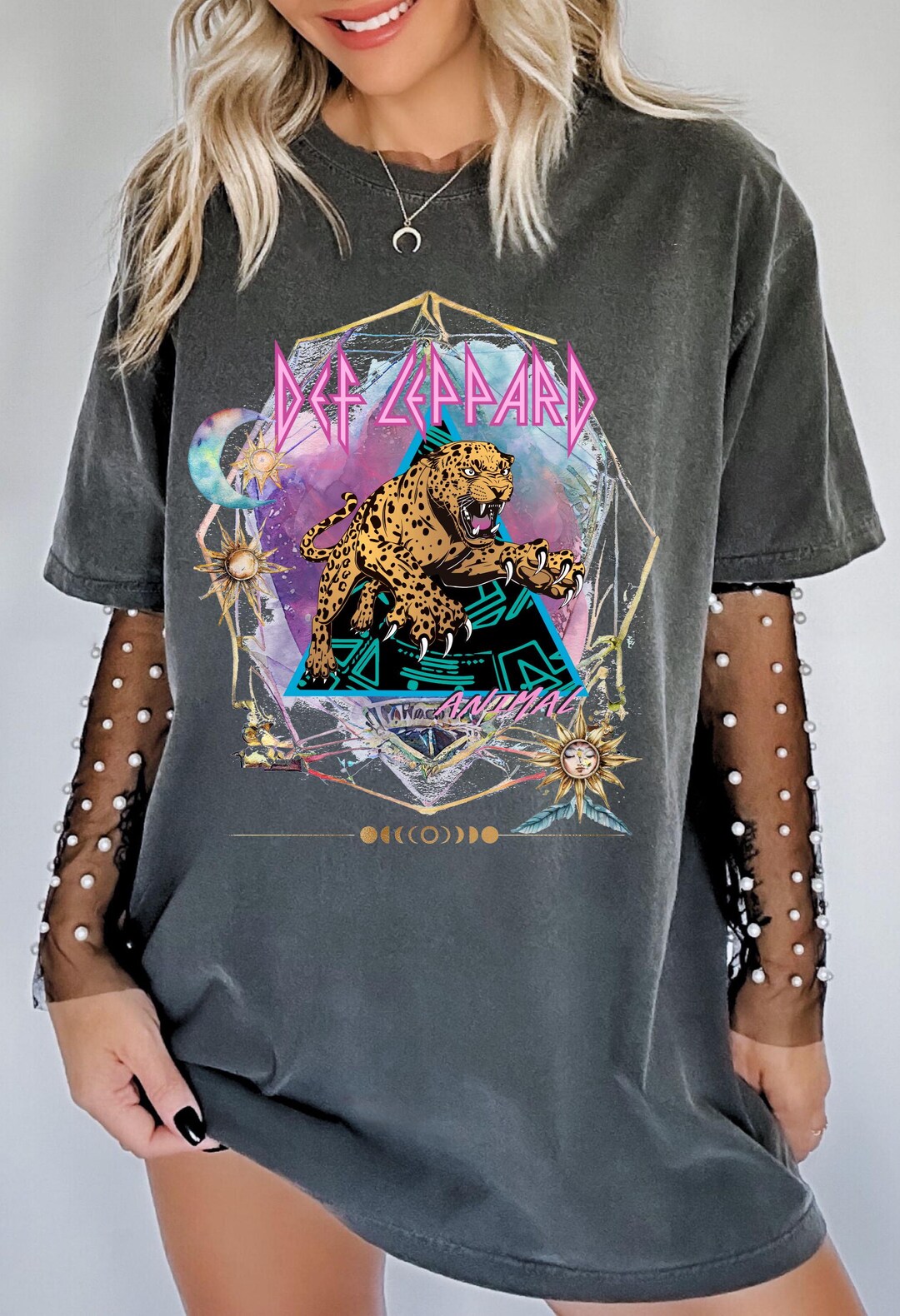 Def Leppard Animal Rocker Retro Neon 80s Shirt Vintage Comfort Colors ...