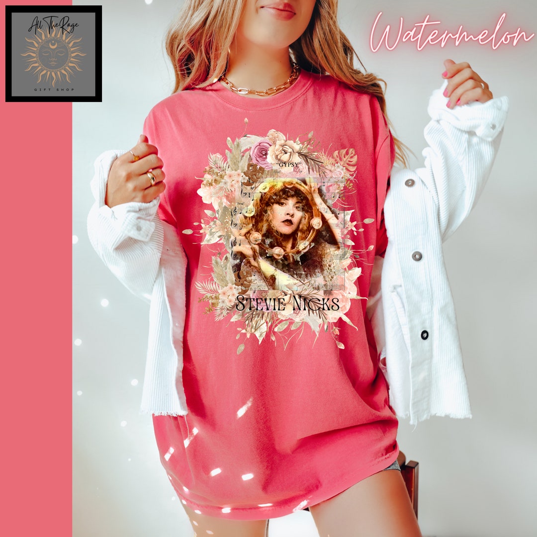 Stevie Nicks Shirt Floral Stevie Retro Tee Summer Beach Vintage 70s ...