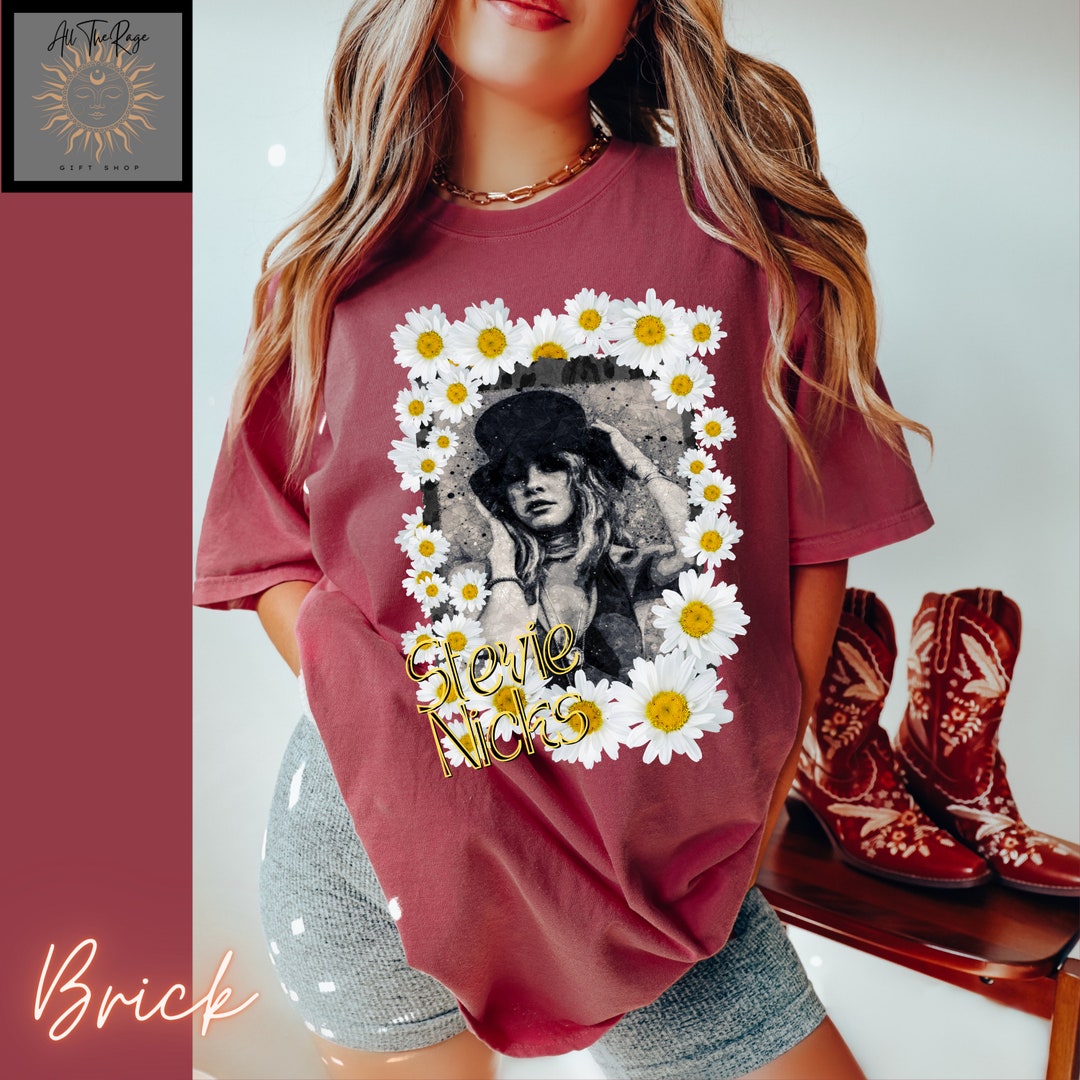 Stevie Nicks Shirt Floral Stevie Retro Tee Summer Beach Vintage 70s ...