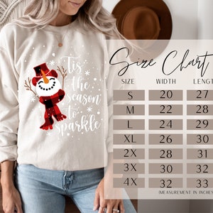 Tis the Season to Sparkle/snowman With Snow Christmas Sweatshirt ,women ...