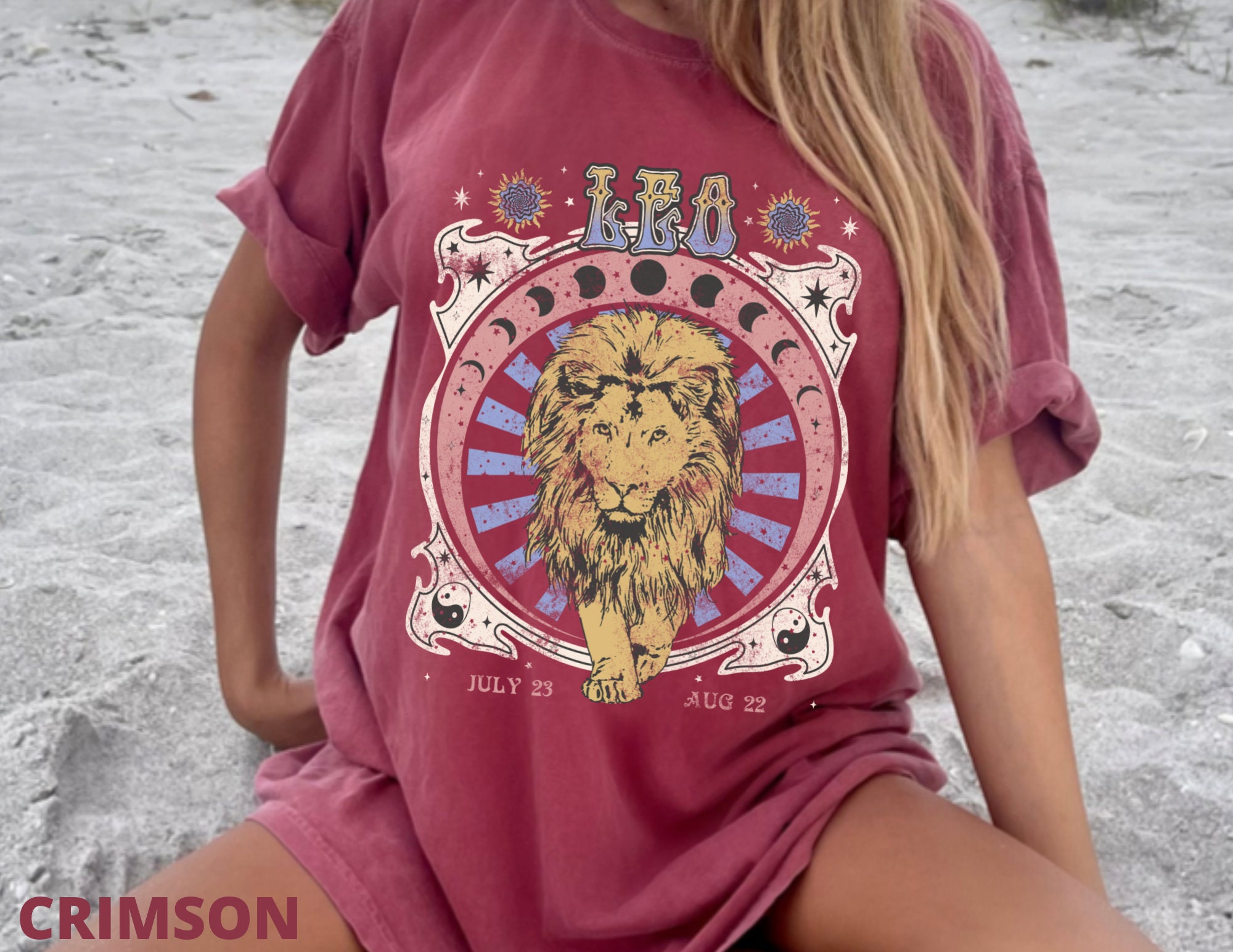 Zodiac Leo Vintage Inspired Comfort Colors Tee, Celestial Leo Tee sold ...