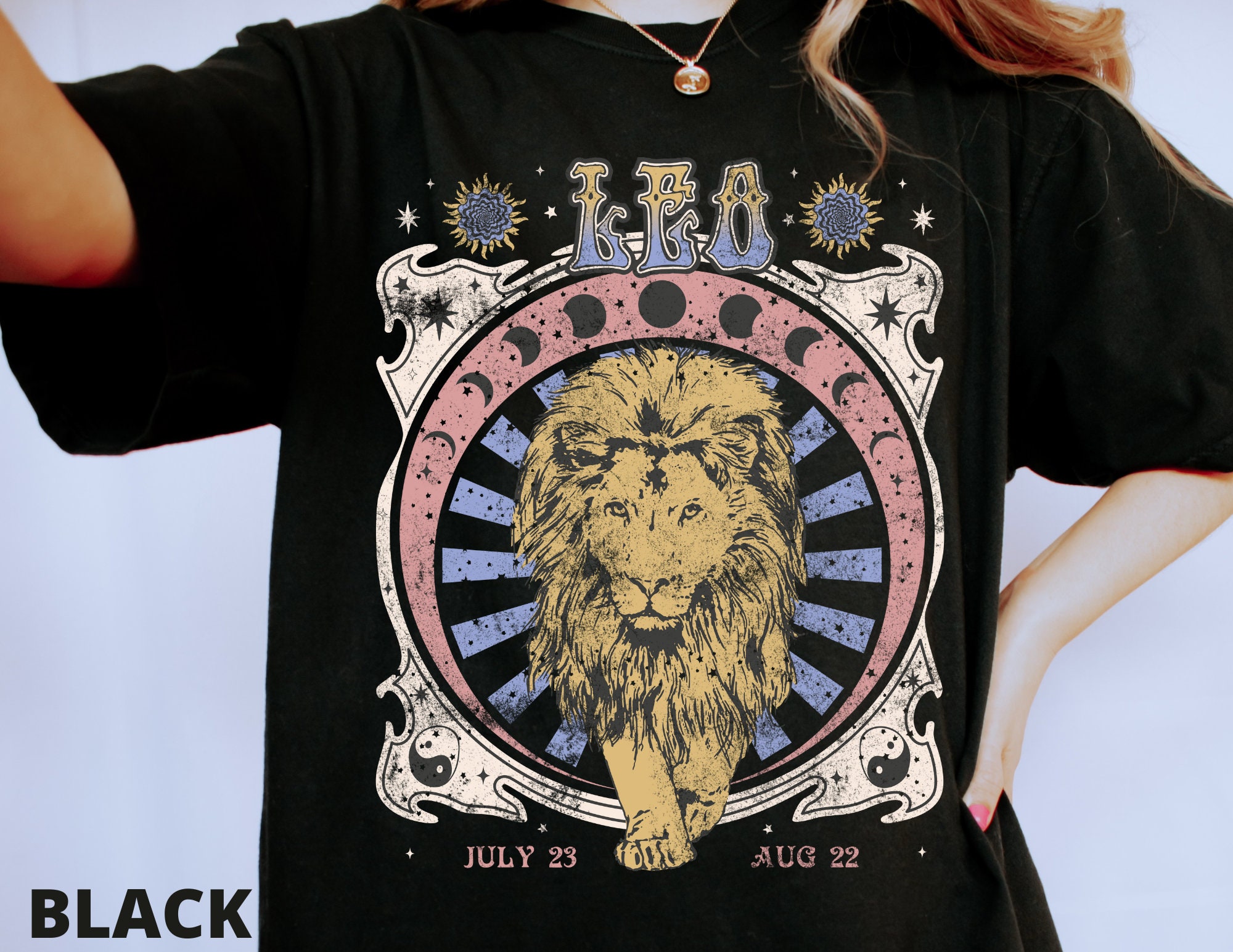 Zodiac Leo Vintage Inspired Comfort Colors Tee, Celestial Leo Tee sold ...