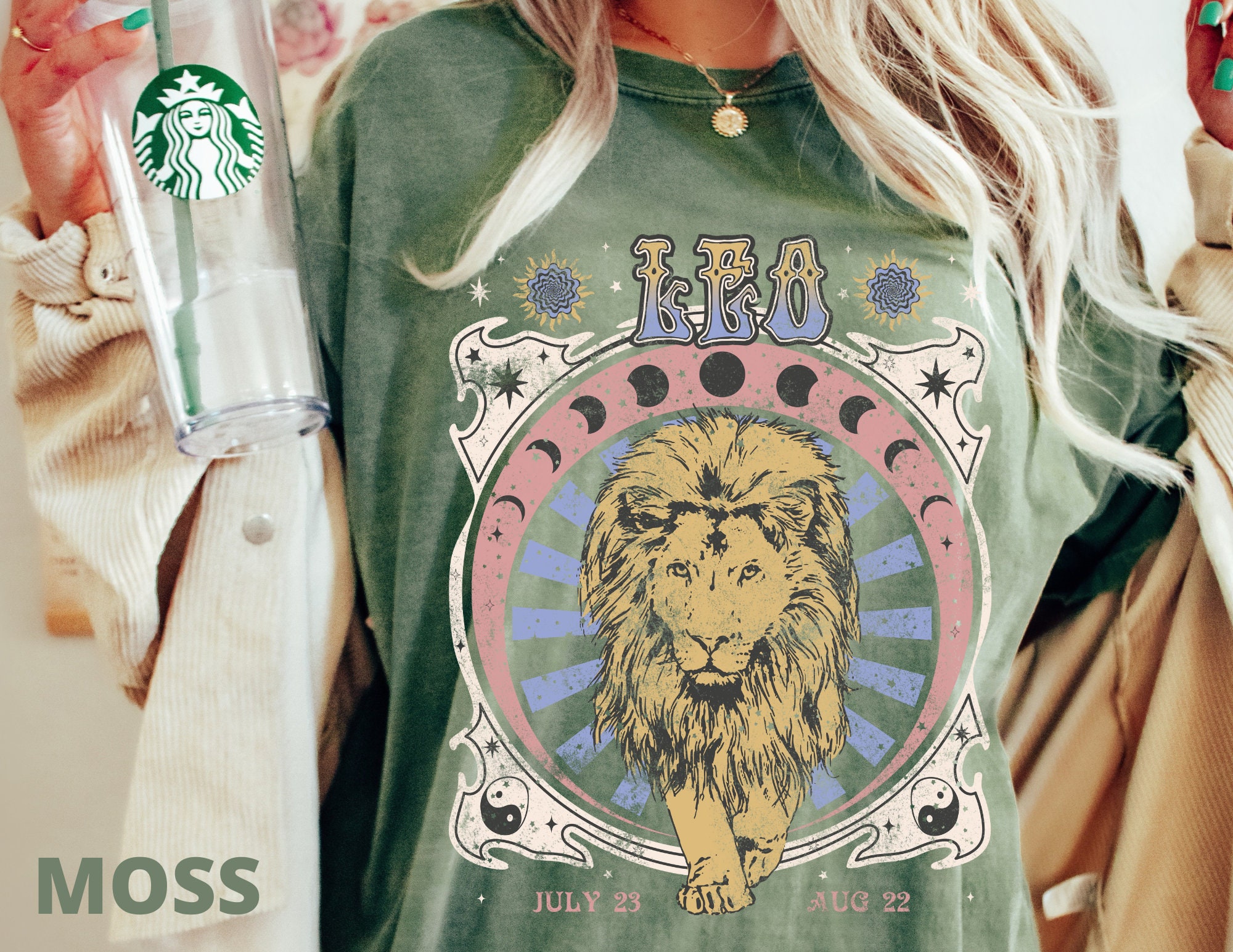Zodiac Leo Vintage Inspired Comfort Colors Tee, Celestial Leo Tee sold ...